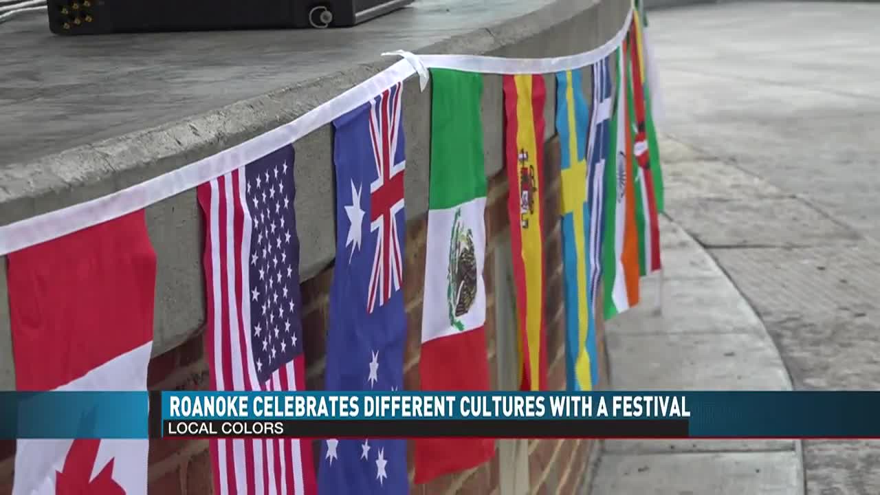 Different Culture Flags Being Held