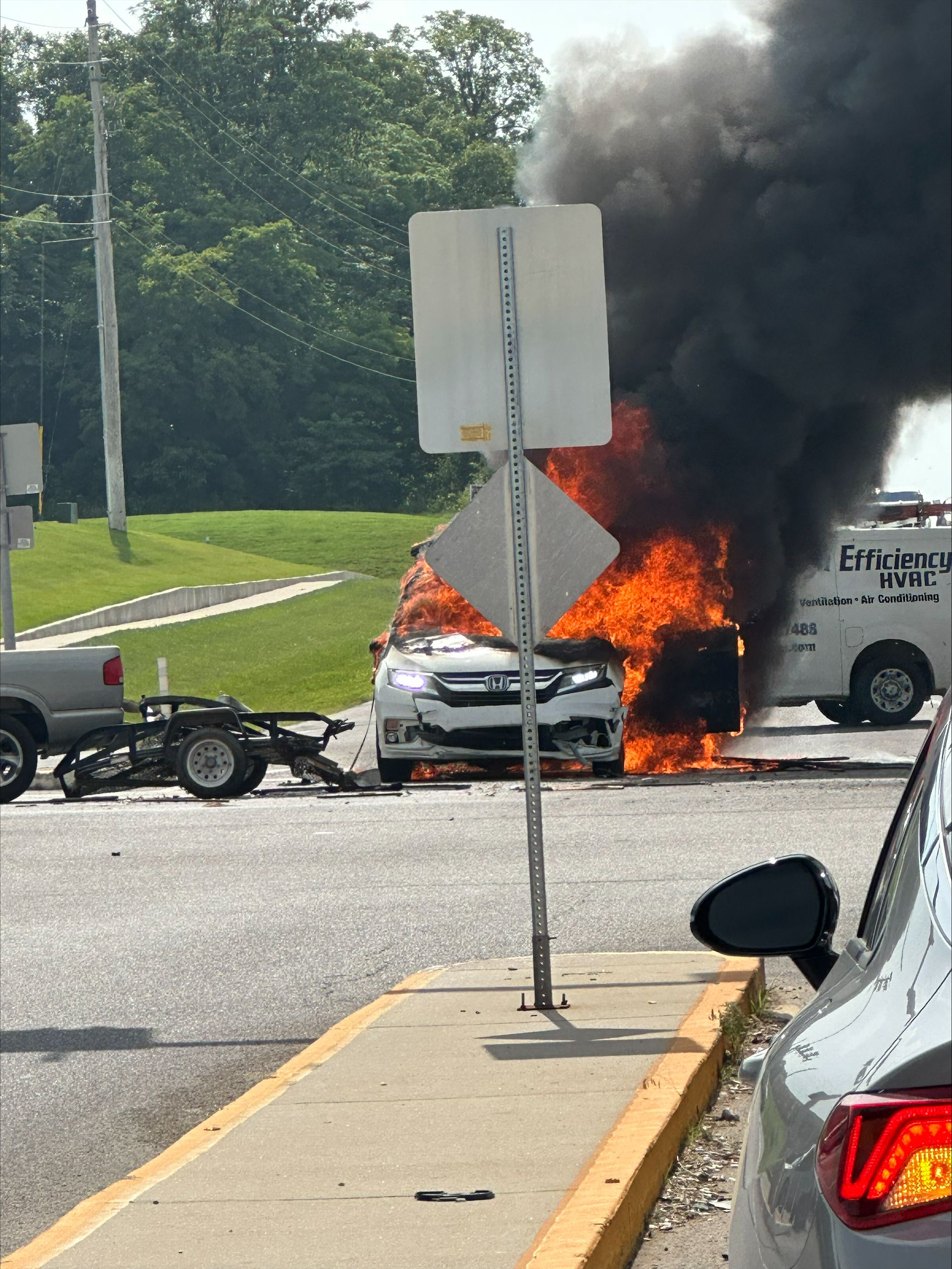 Car Fire Explosion
