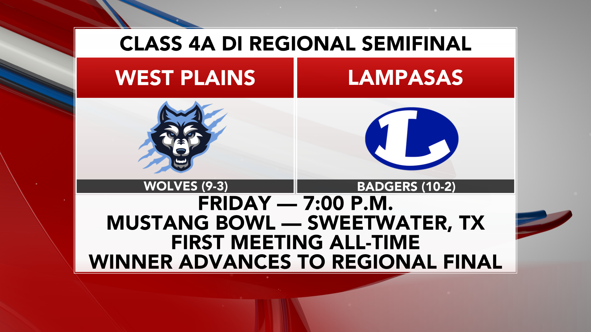 Sweetwater Mustangs Football Schedule