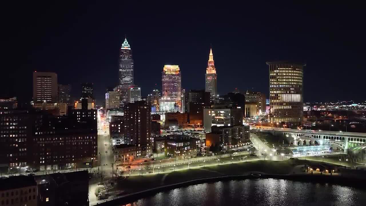 Cleveland Skyline Night